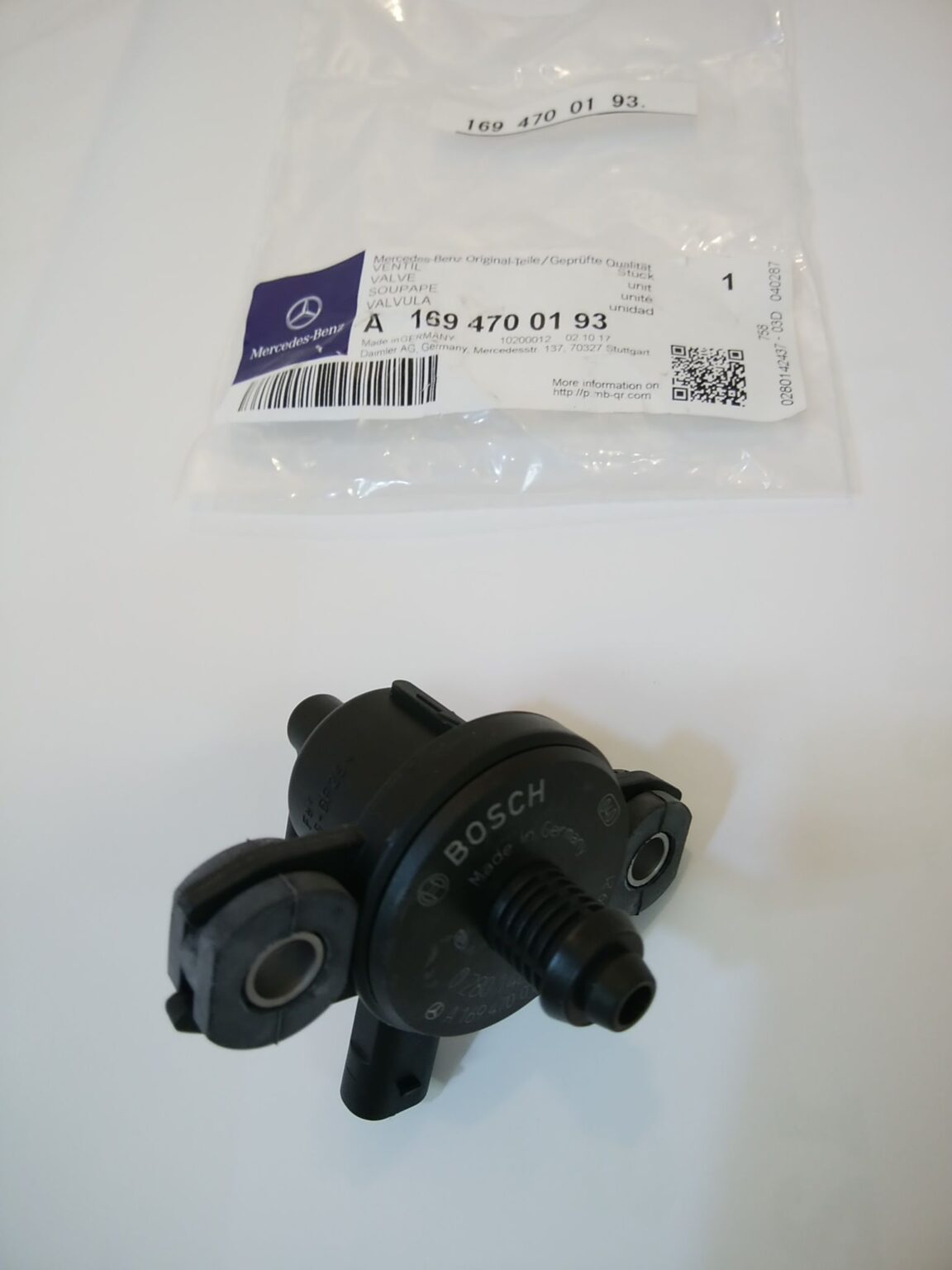 メルセデスベンツパーツ 通販 パージバルブ 1694700193 お取り寄せ商品詳細情報です！！輸入車パーツ専門店